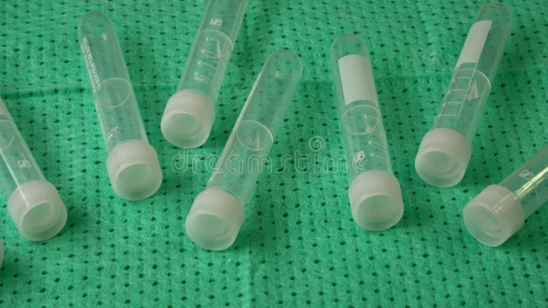 Plastic Test Tubes with Caps for the Collection of Samples. Test Tube ...