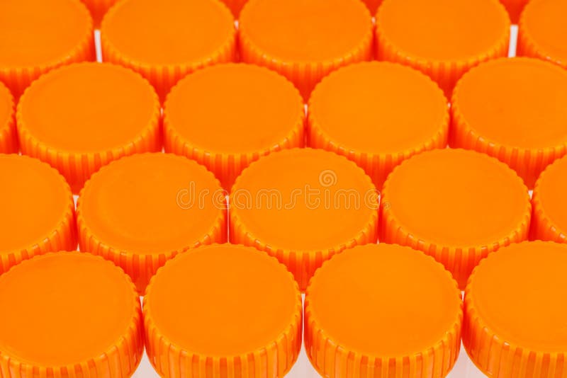 Plastic Test Tubes Isolated on White. View from Above Stock Photo ...