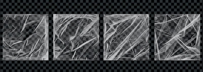 Plastic Wrap Texture Overlay Effect. Polyethylene Packaging for Vinyl ...