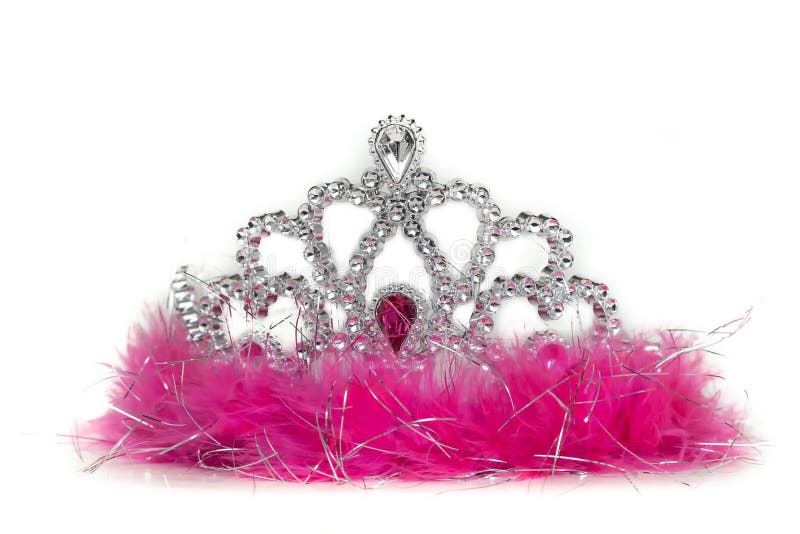 Plastic Tiara on White Background Stock Photo - Image of girl, blue ...