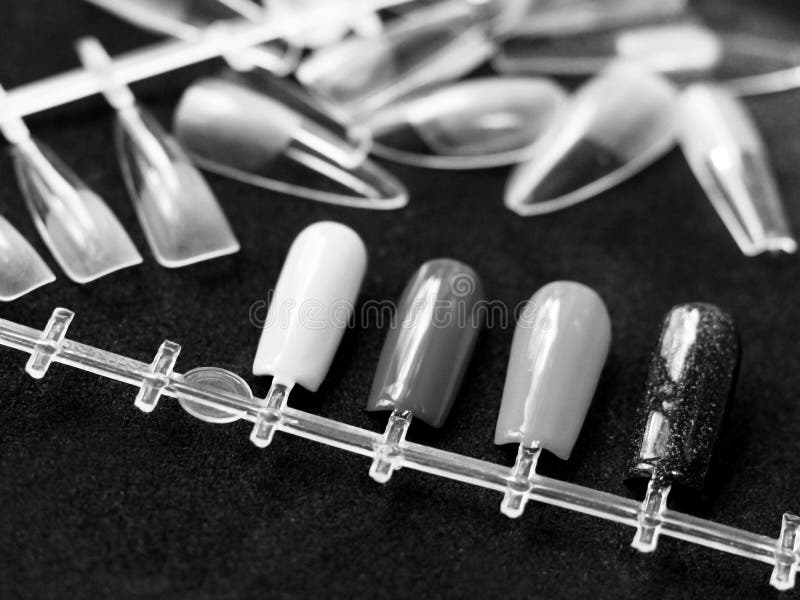 Plastic Tips for Nail Extensions, Artificial Nails. Stock Photo - Image ...