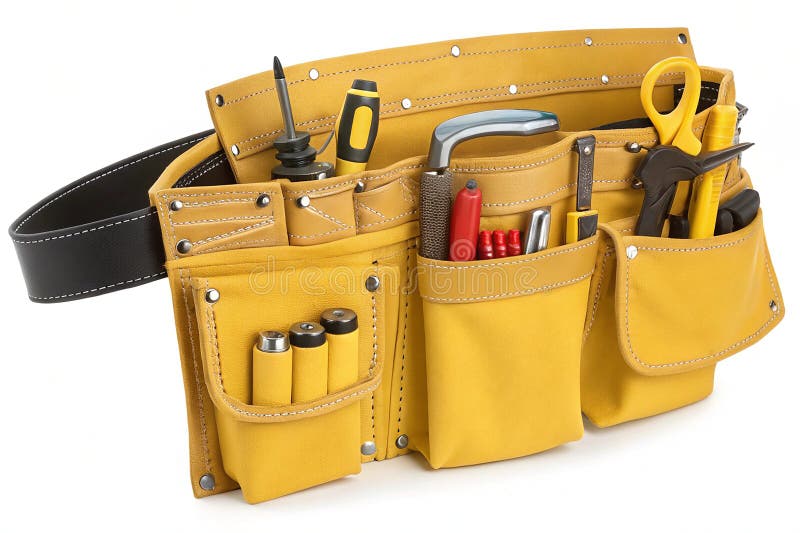 Plastic Tool Belt with Multiple Compartments Stock Illustration ...