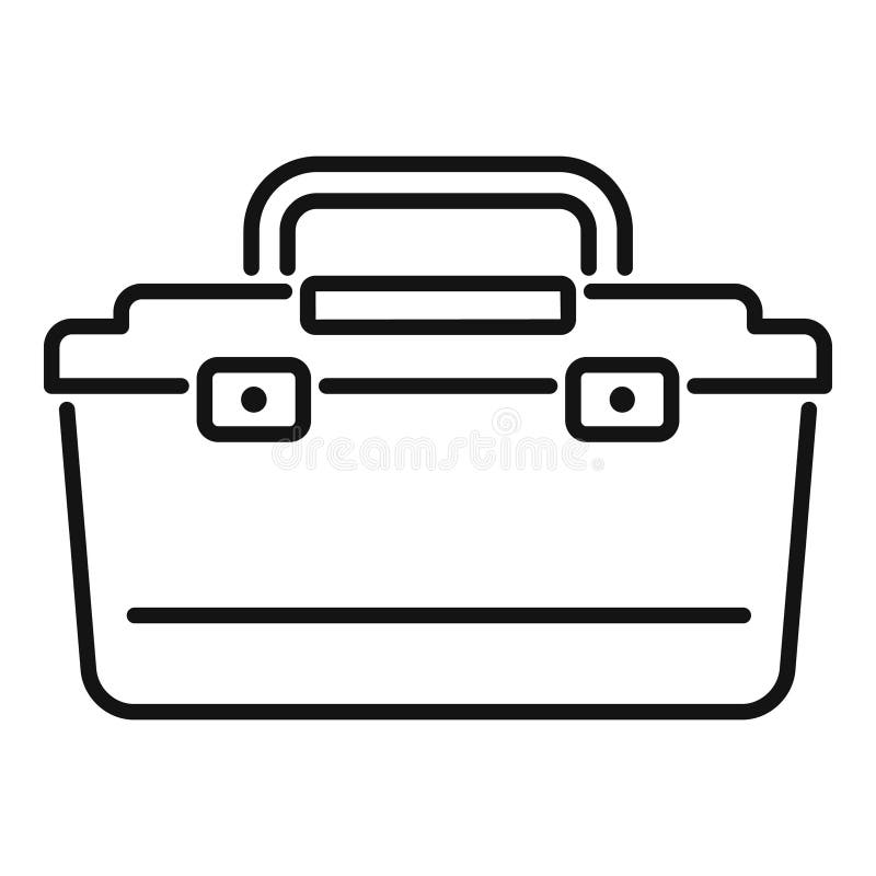 Plastic Tool Box Being Used for Storage Stock Illustration ...