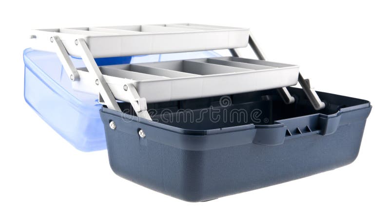 Plastic Tool Box Isolated on White Background Stock Image - Image of ...