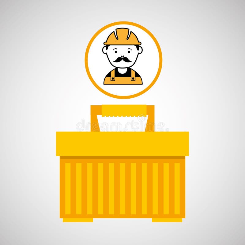 Plastic Tool Box Worker Construction Stock Vector - Illustration of ...