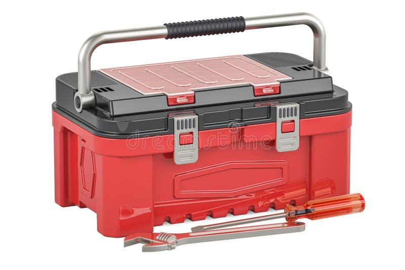 Plastic Toolbox, Portable Tool Box, Tool Organizer with Extra Storage ...