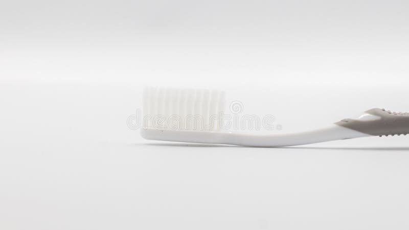 Plastic Toothbrush on Grey Background Stock Image - Image of clean ...