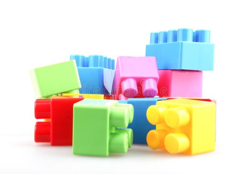 Plastic building blocks stock photo. Image of architecture - 133607320
