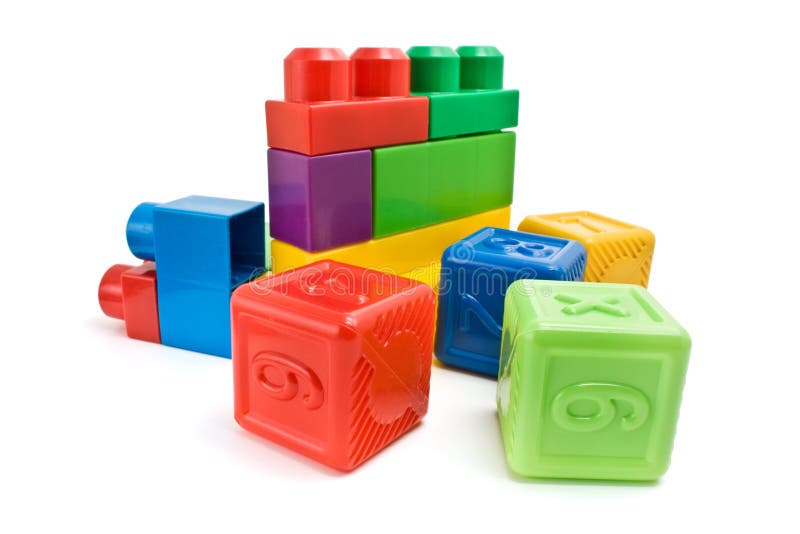 Plastic toy bricks stock photo. Image of create, green - 14522544