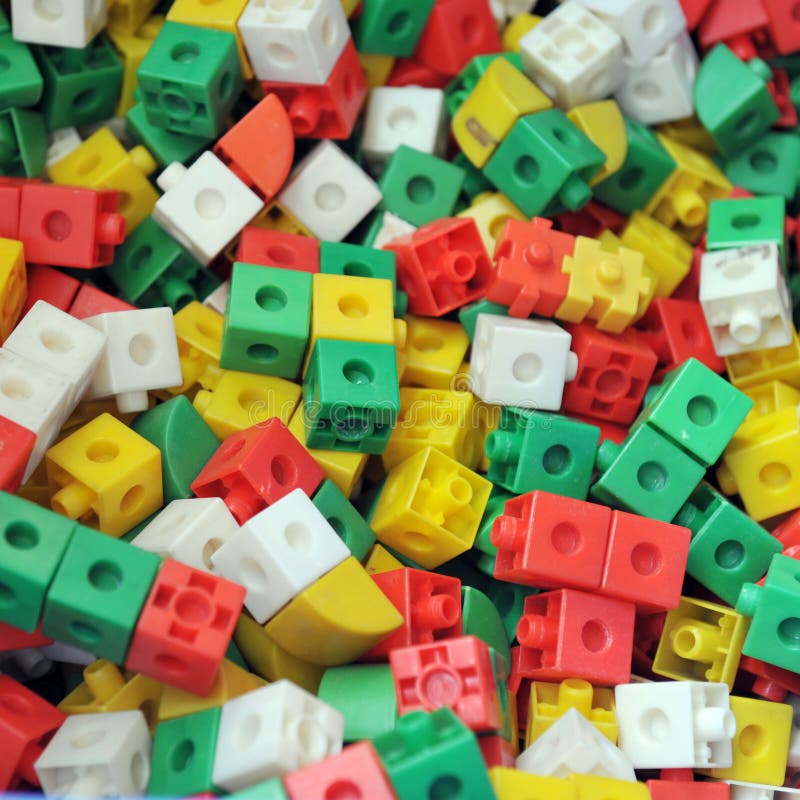 Plastic toy bricks stock image. Image of education, blue - 23021233