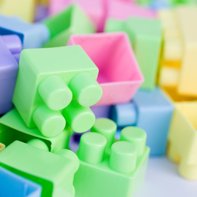 Plastic toy bricks stock photo. Image of building, green - 23860772