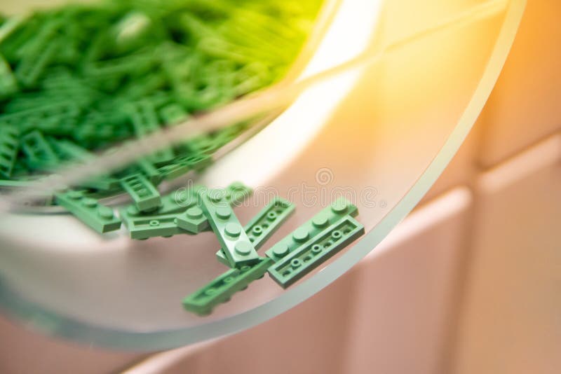 Plastic Toy Bricks Inside Self Service Container Shelf Stock Photo ...