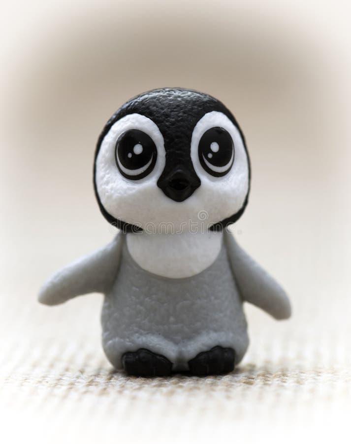Plastic Toy Figurine - Penguin Cub Stock Image - Image of penguin ...