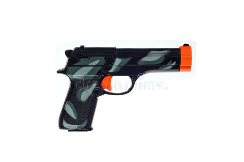 Plastic toy gun stock image. Image of danger, black - 111930875