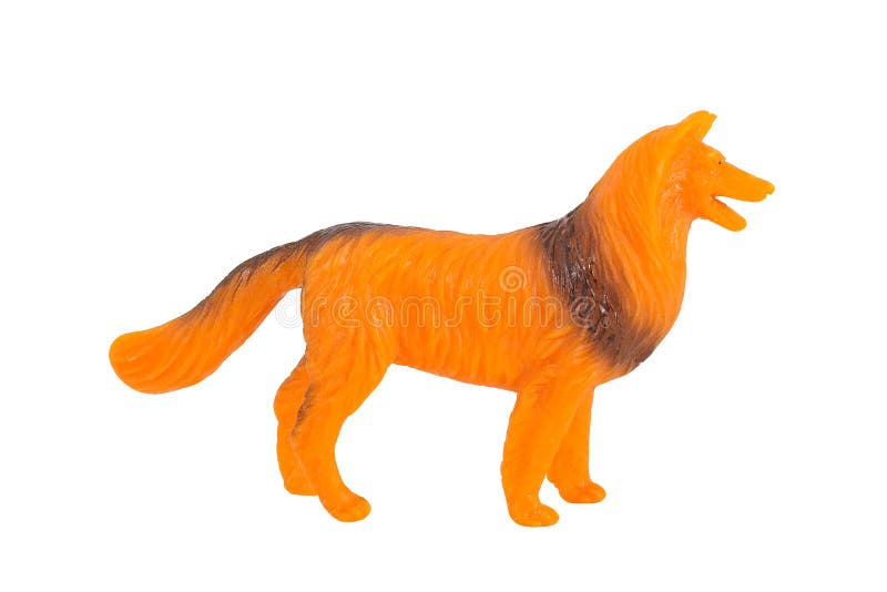 Plastic Toy Red Dog on White Isolated Background Stock Photo - Image of ...
