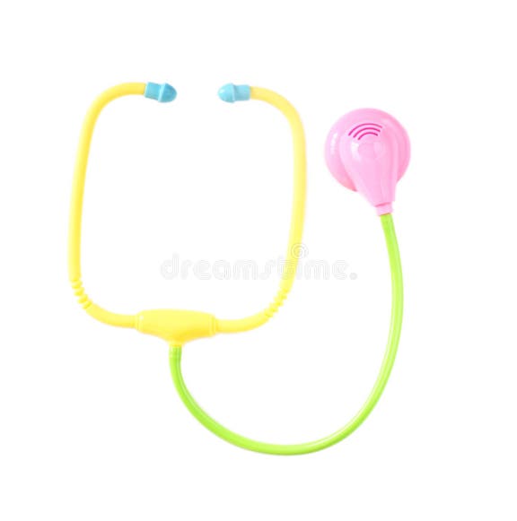 Plastic Toy Stethoscope Isolated Stock Image - Image of beating, device ...