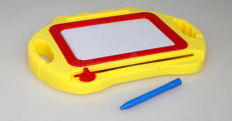 Plastic Toy Tablet with Pen Stock Image - Image of plastic, handle ...