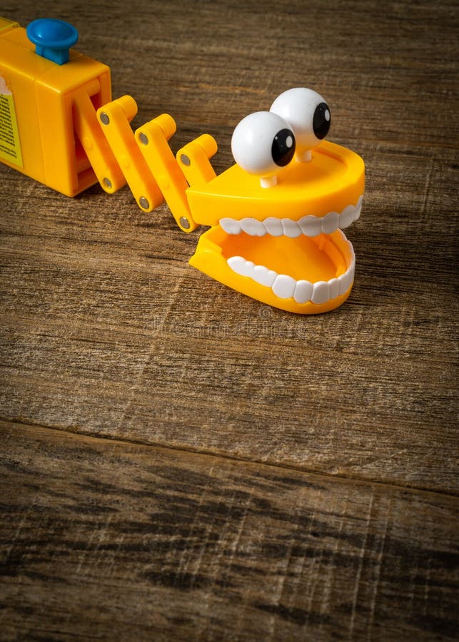Plastic Toy Teeth with a Copy Space Stock Image - Image of human ...