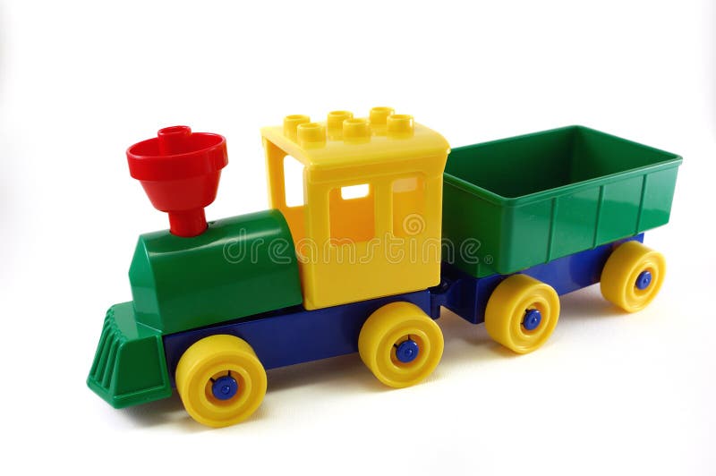Plastic Toy train stock image. Image of snow, outdoors - 12668491