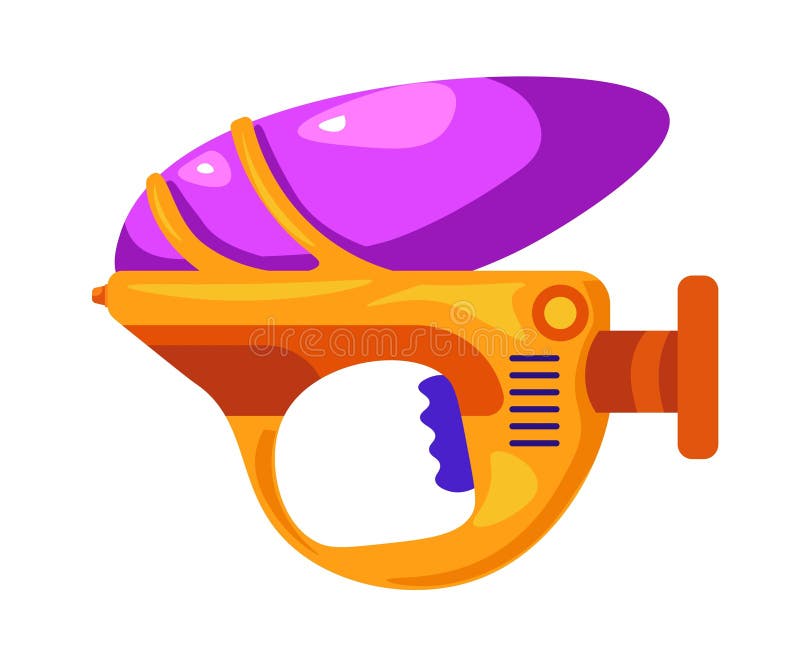 Plastic Toy Water Gun with Containers, Vector Stock Vector ...