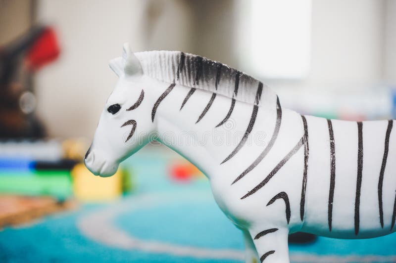 Plastic toy zebra stock photo. Image of striped, detail - 86550664