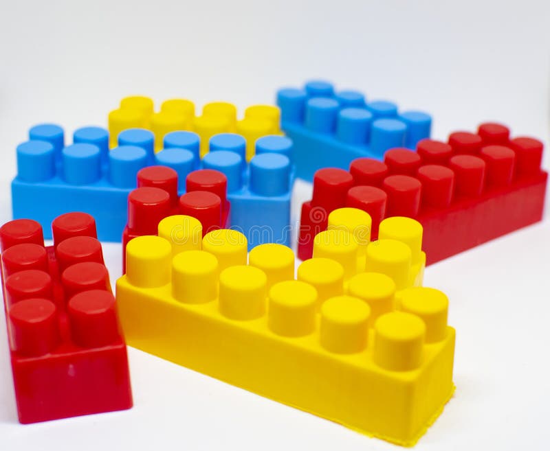 Plastic Toys Building Blocks Stock Photo - Image of baby, children ...