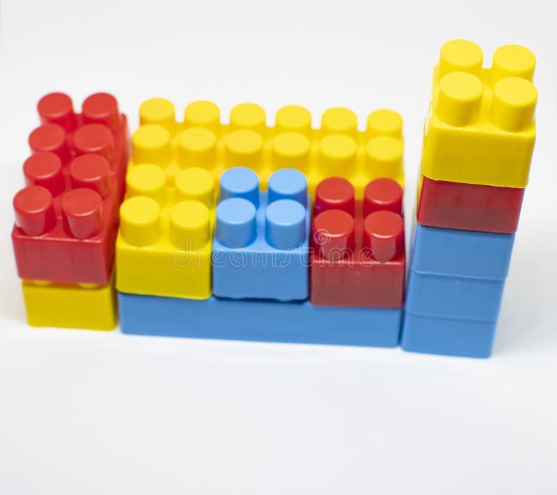 Plastic Toys Building Blocks Stock Photo - Image of celebration, child ...