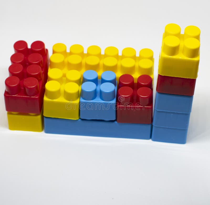 Plastic Toys Building Blocks Stock Image - Image of holiday, cartoon ...