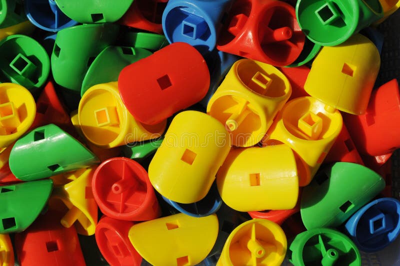 Plastic Toys of Contrast Colors Stock Photo - Image of toys, plastic ...