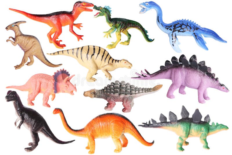 Plastic toys - dinosaurs stock illustration. Illustration of reptilies ...