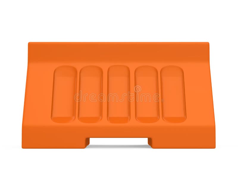Plastic Traffic Barrier Isolated Stock Illustration - Illustration of ...