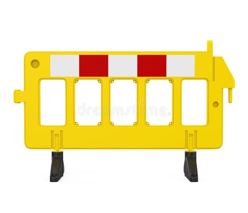Plastic Traffic Barrier Isolated Stock Illustration - Illustration of ...