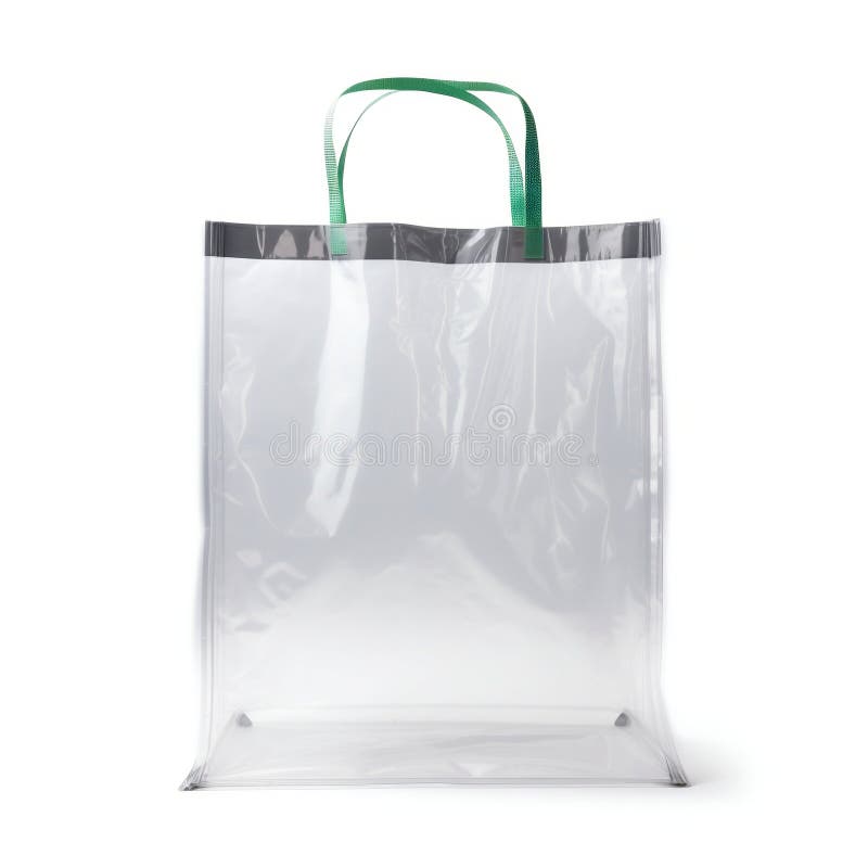 Plastic Transparent Bag Isolated on White Background. Generative Ai ...