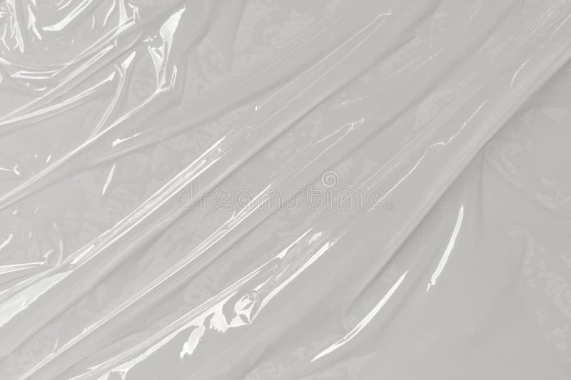 Plastic Transparent Cellophane Bag on White Background. White Plastic ...