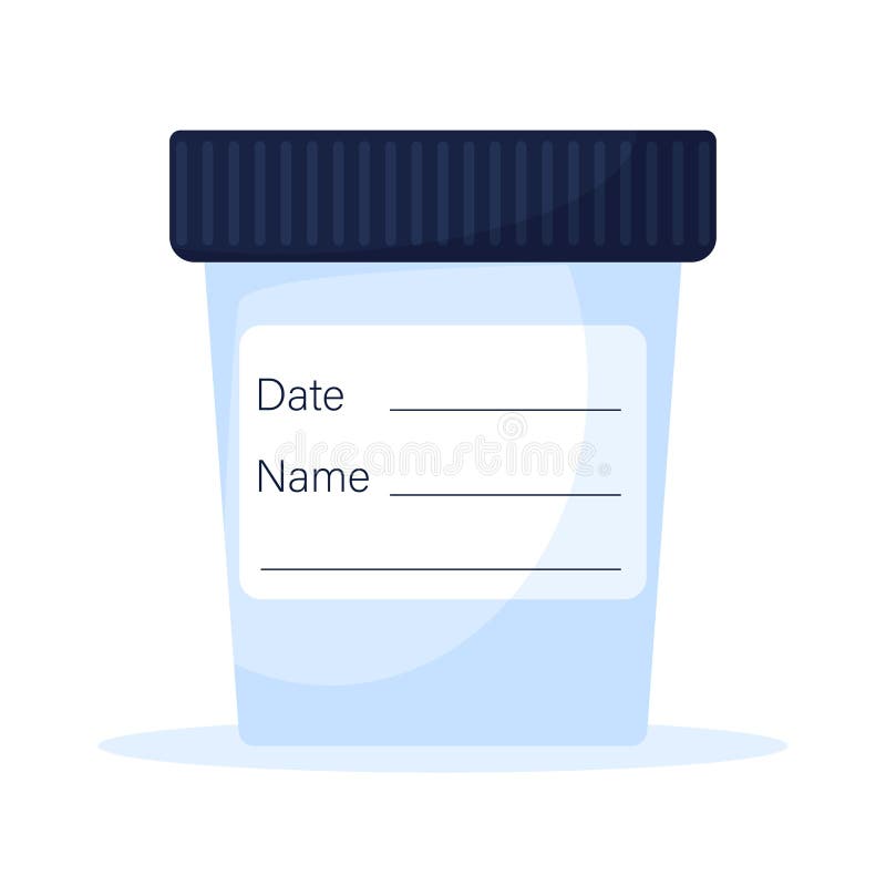 Plastic Transparent Container with Date and Name Isolated on White ...