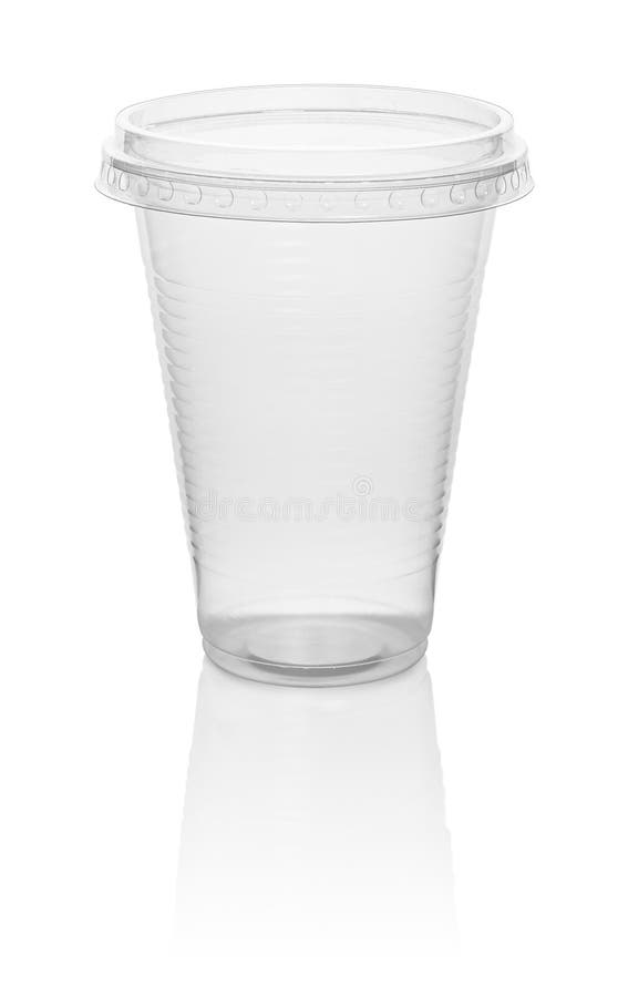 Transparent Disposable Plastic Cup Isolated on White Stock Image ...
