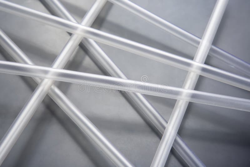 Plastic Transparent Tubes for Different Industries Stock Image - Image ...