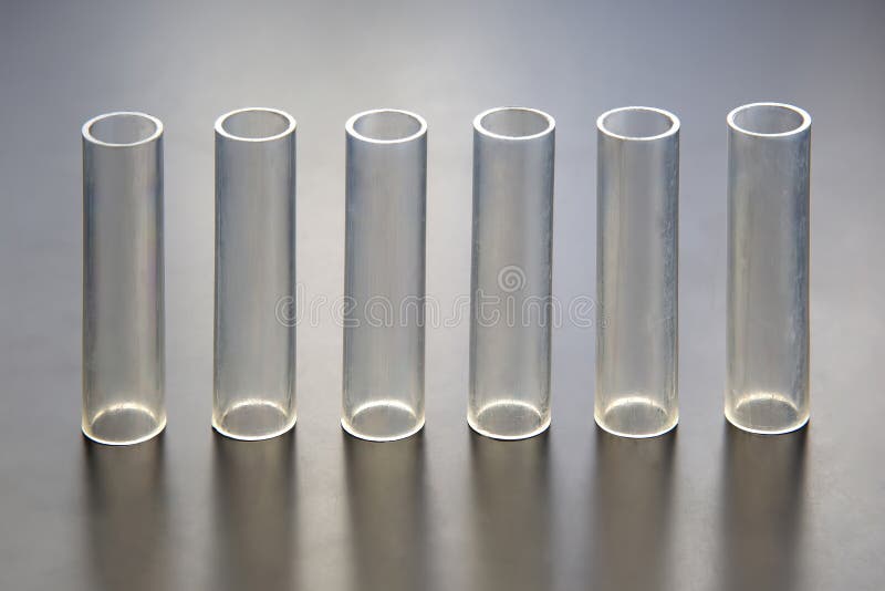 Plastic Transparent Tubes for Different Industries Stock Photo - Image ...