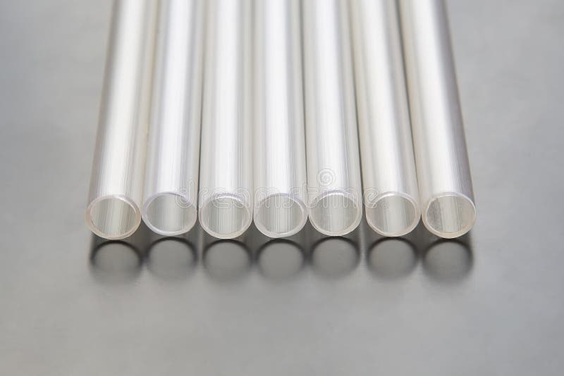 Plastic Transparent Tubes for Different Industries Stock Image - Image ...