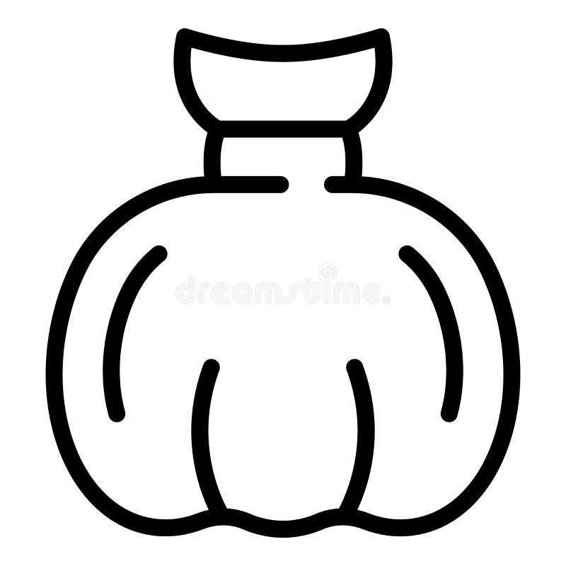 Plastic Trash Bag Icon Outline Vector. Waste Bin Stock Vector ...