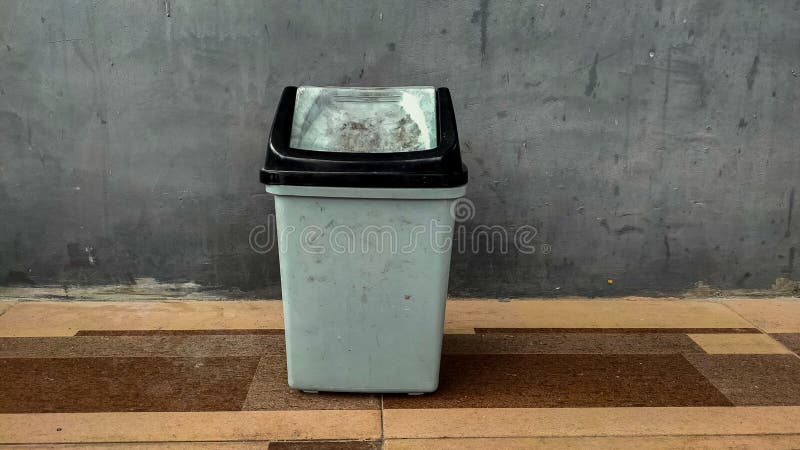 Mini Plastic Trash Can Used in the House. Stock Image - Image of wood ...