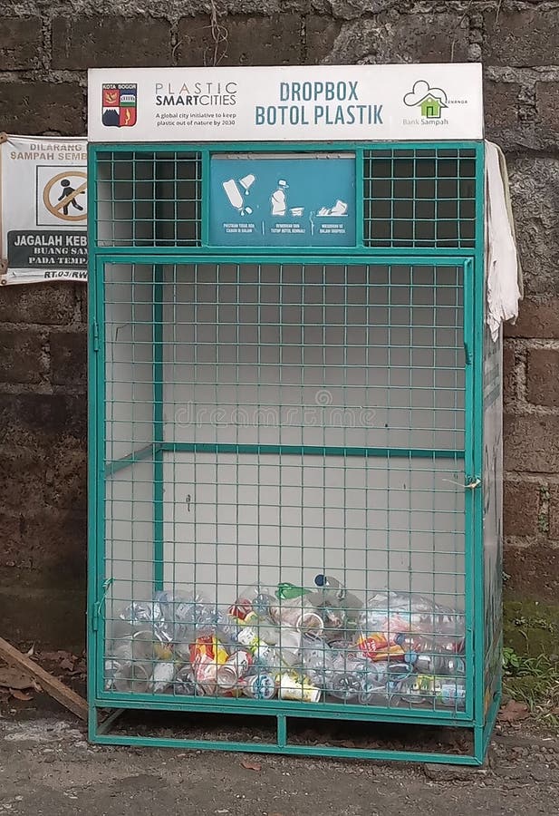 Plastic Trash and Dropbox Recycling are Used for Plastic Material Stock ...