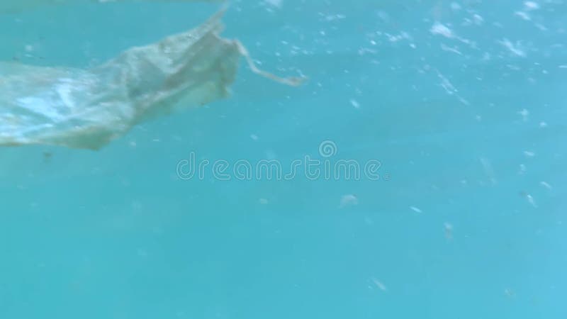 Plastic Trash Floats on the Surface of the Sea Stock Footage - Video of ...