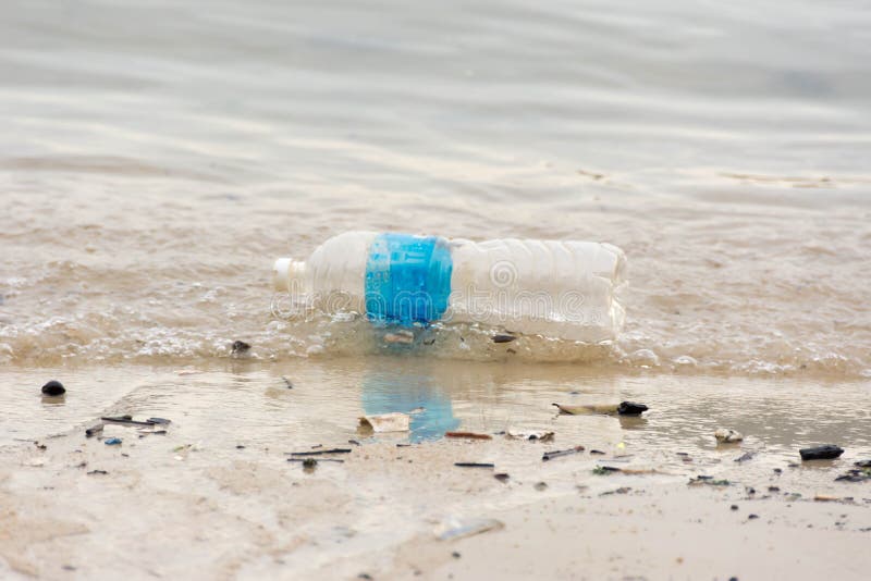 Plastic Trash Garbage on the Bay Walk Polluting the Ocean and En Stock ...