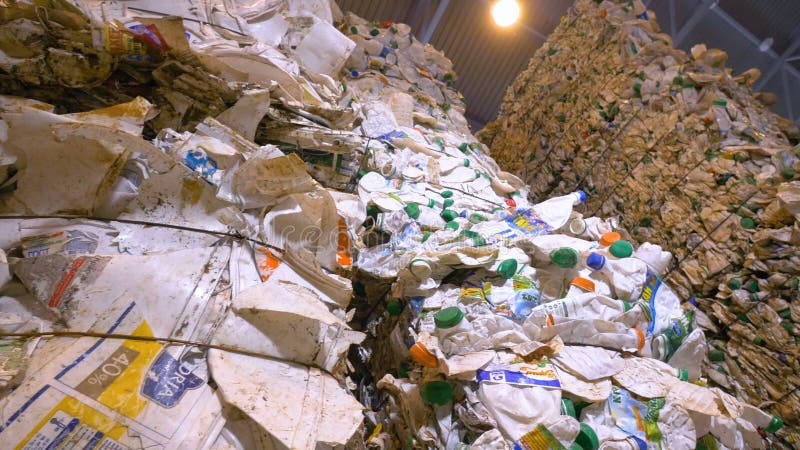 Plastic Trash Sorted and Tied Up Compactly. Stock Footage - Video of ...