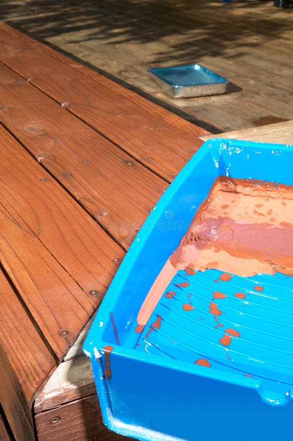 Plastic Tray with Varnish, Shellac or Lacquer Stock Image - Image of ...