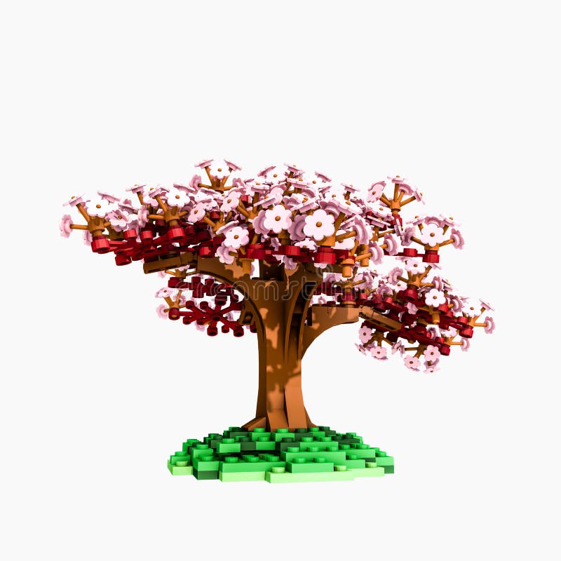 Plastic Tree Isolated on White Stock Illustration - Illustration of ...