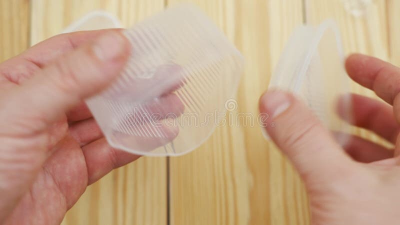 Plastic Triangular Onigiri Molds Stock Footage - Video of white ...