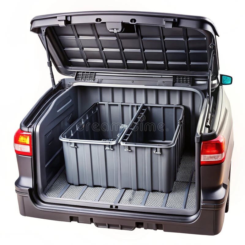 Plastic Trunk Divider for Organizing Cargo Stock Illustration ...