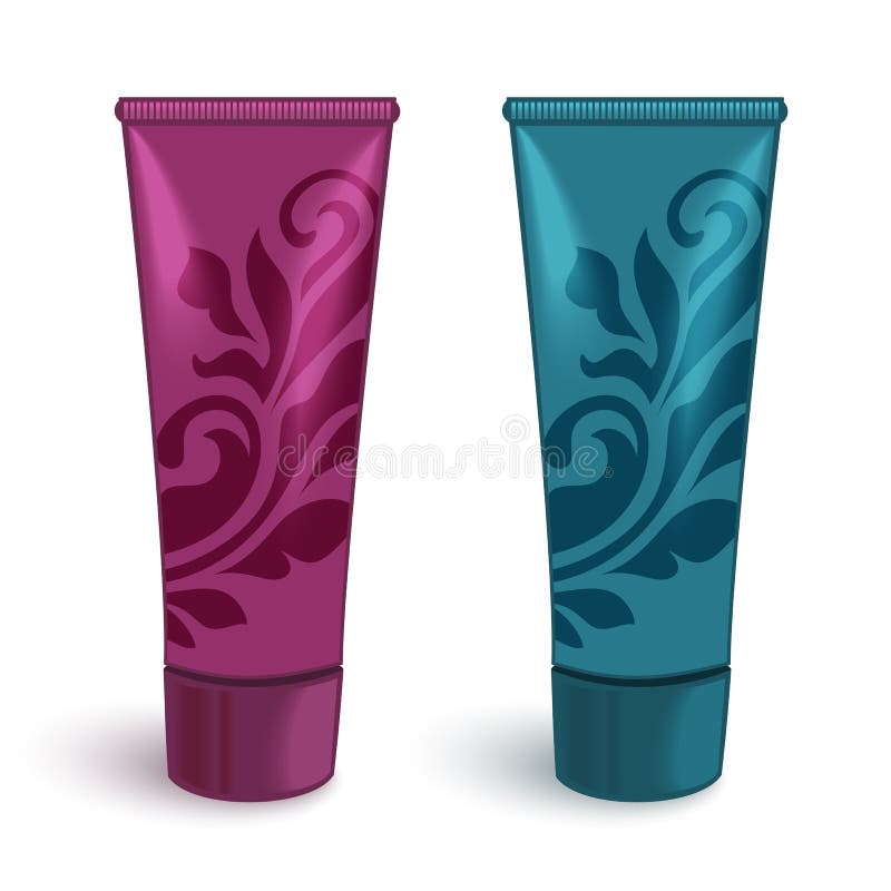 Plastic Tubes, Cosmetic Packaging Design Stock Vector - Illustration of ...